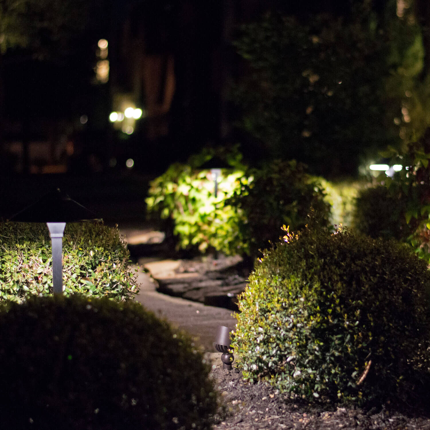 Image Gallery Landscape Lighting Layout & Design Ideas | accent, Pathway
